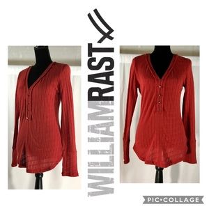 William Rast | Tops | William Rast Cotton Vneck Long Sleeve Tunic ...